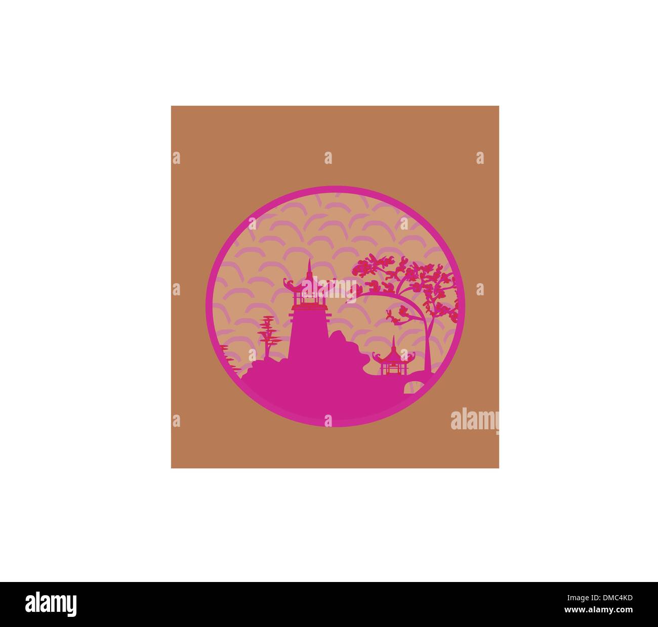 old paper with Asian Landscape Stock Vector Image & Art - Alamy