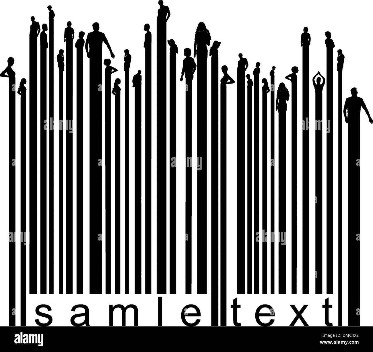 Bar code people Stock Vector Image & Art - Alamy
