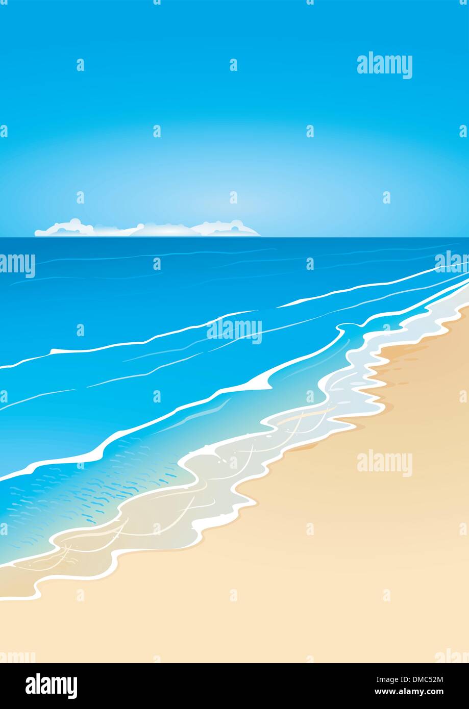 Beach resort blue sea Stock Vector Images - Alamy