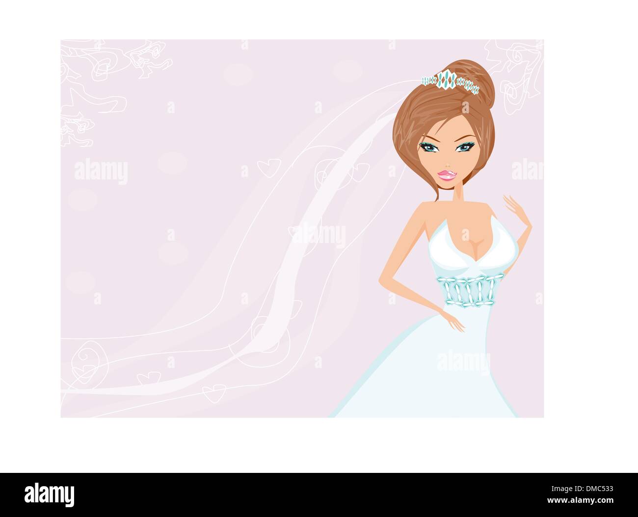 Beautiful bride card Stock Vector Image & Art - Alamy
