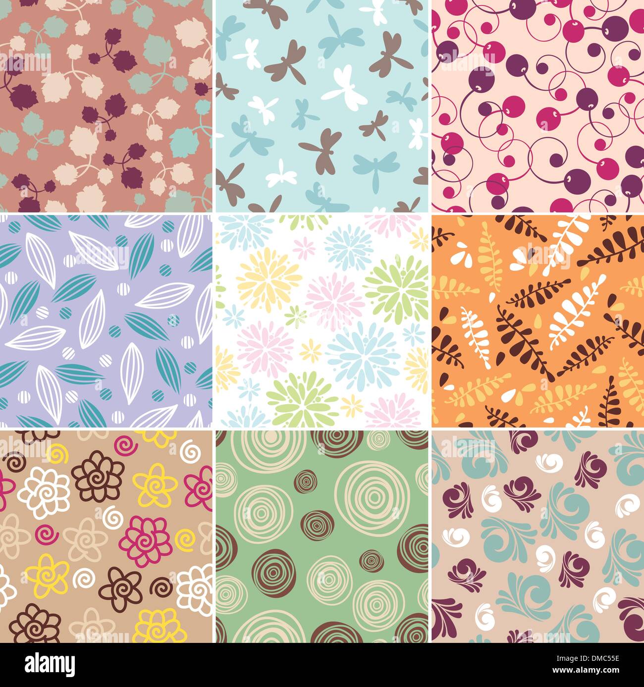 simple seamless patterns Stock Vector Image & Art - Alamy