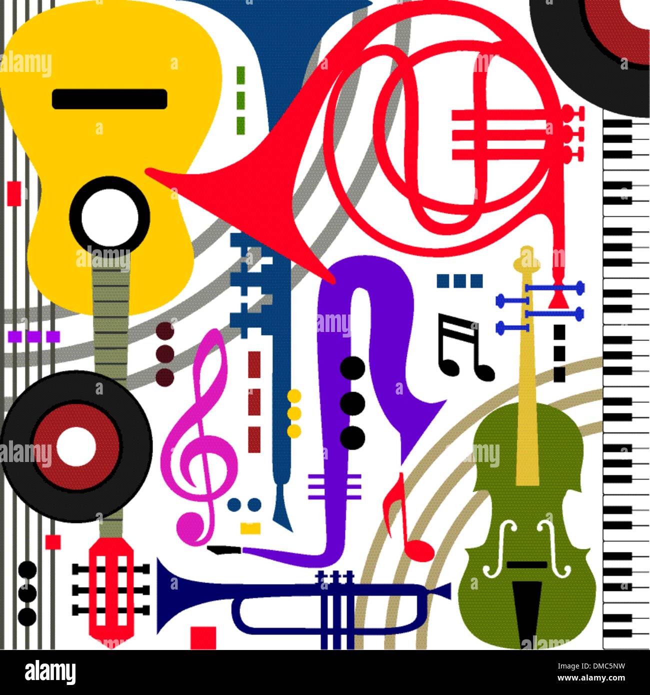 Abstract guitar black background Stock Vector Images - Alamy