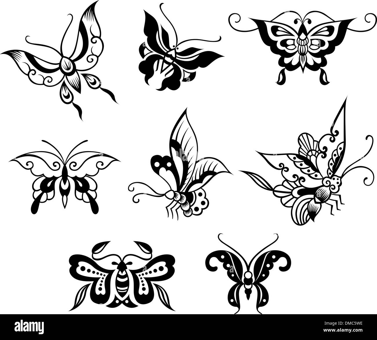 Curled wing Stock Vector Images - Alamy