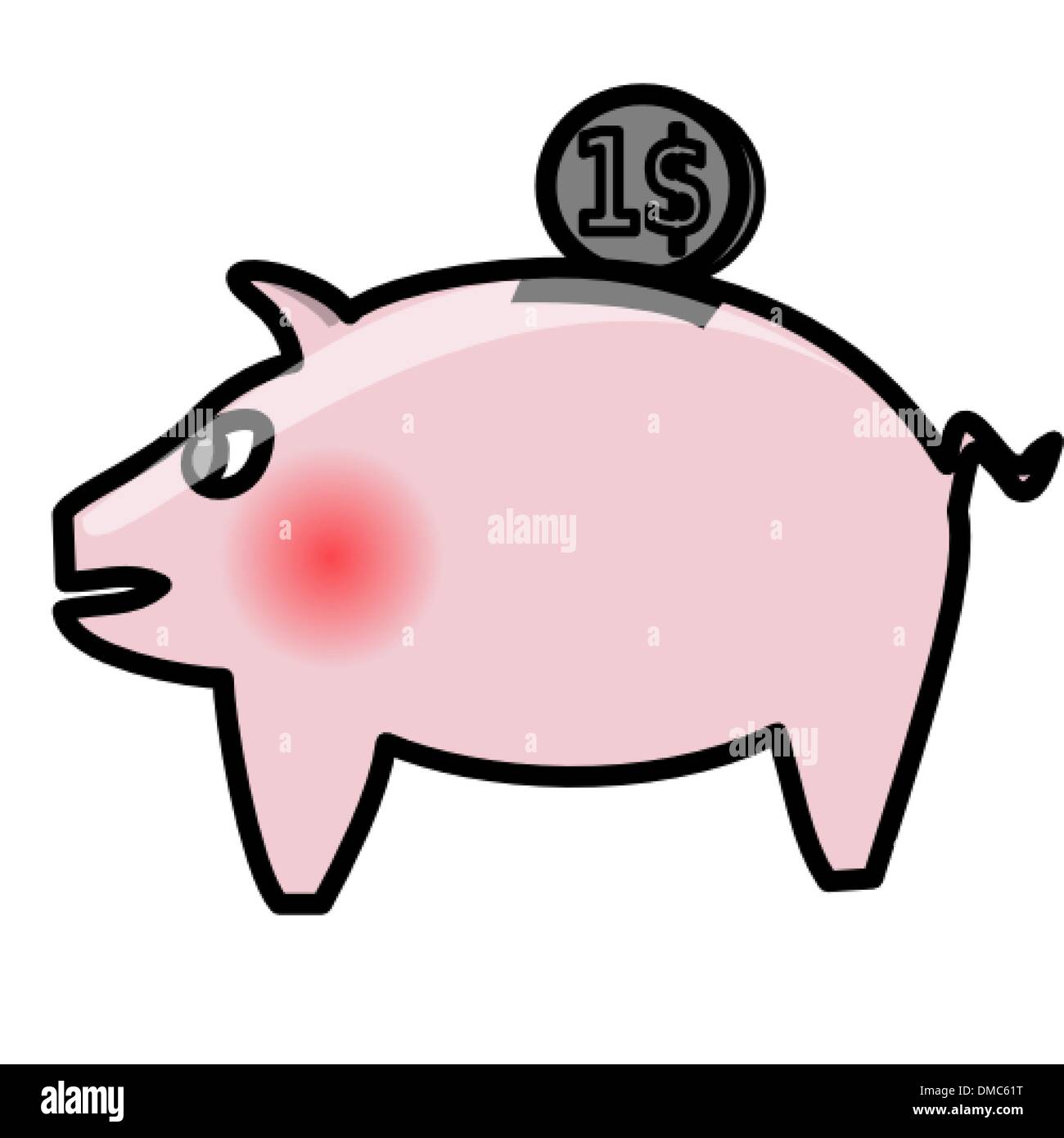 Penny pig Stock Vector Images - Alamy