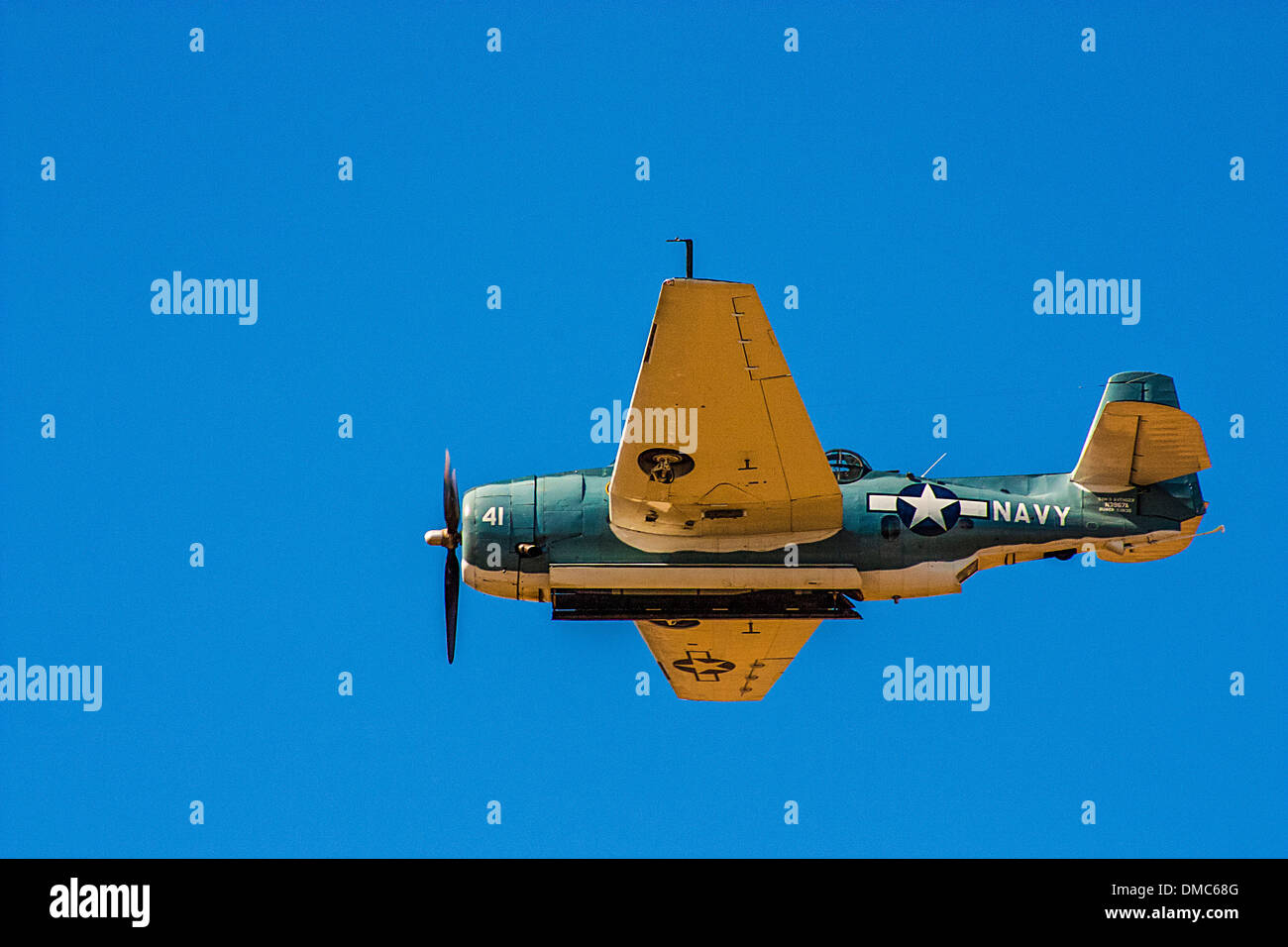 Grumman TBF Avenger torpedo bomber on a flyover at the Wings Over ...