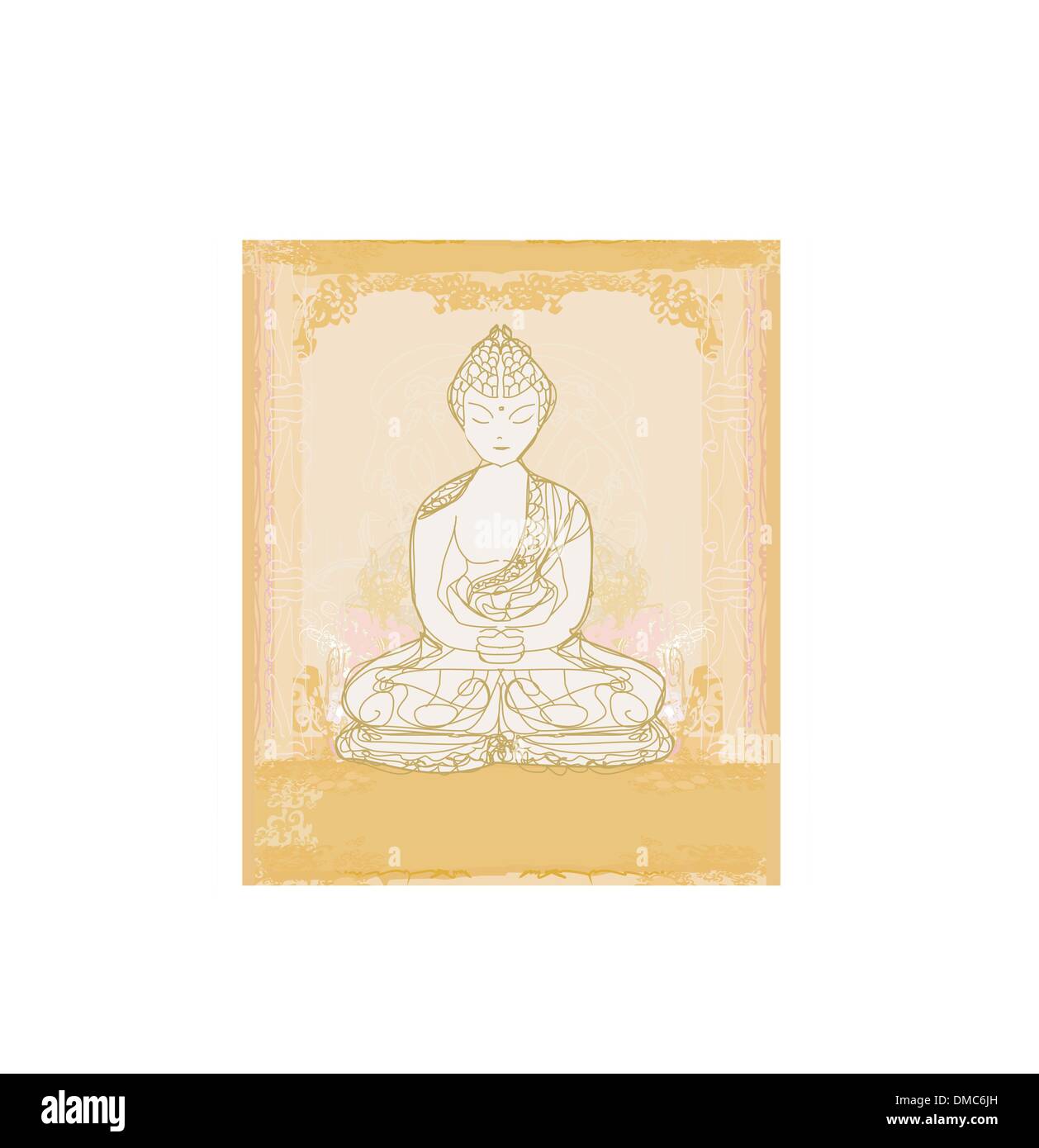 Budda head illustration Stock Vector Images - Alamy