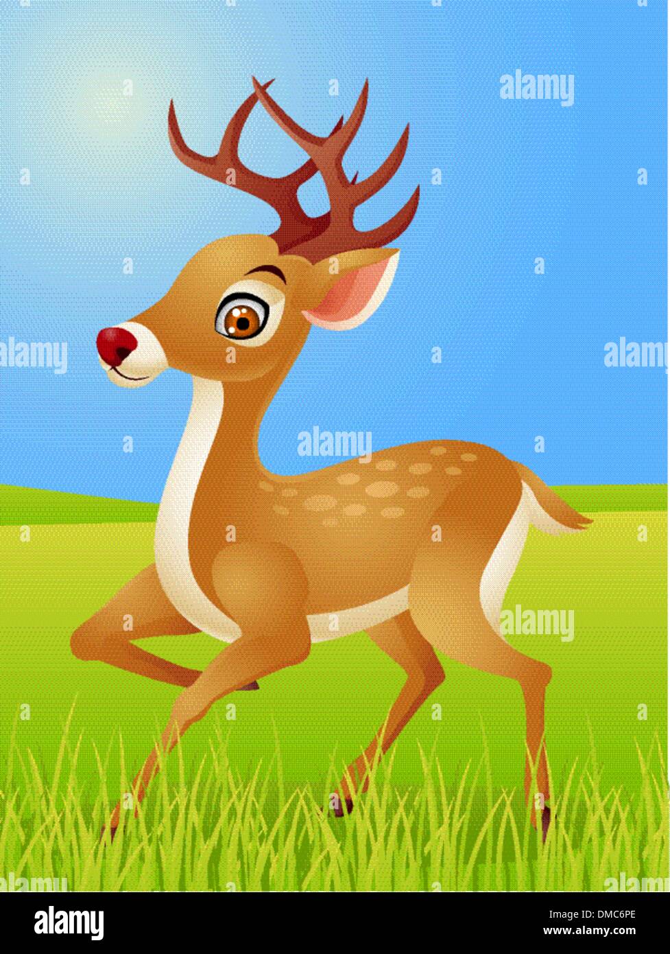 Deer cartoon hi-res stock photography and images - Alamy