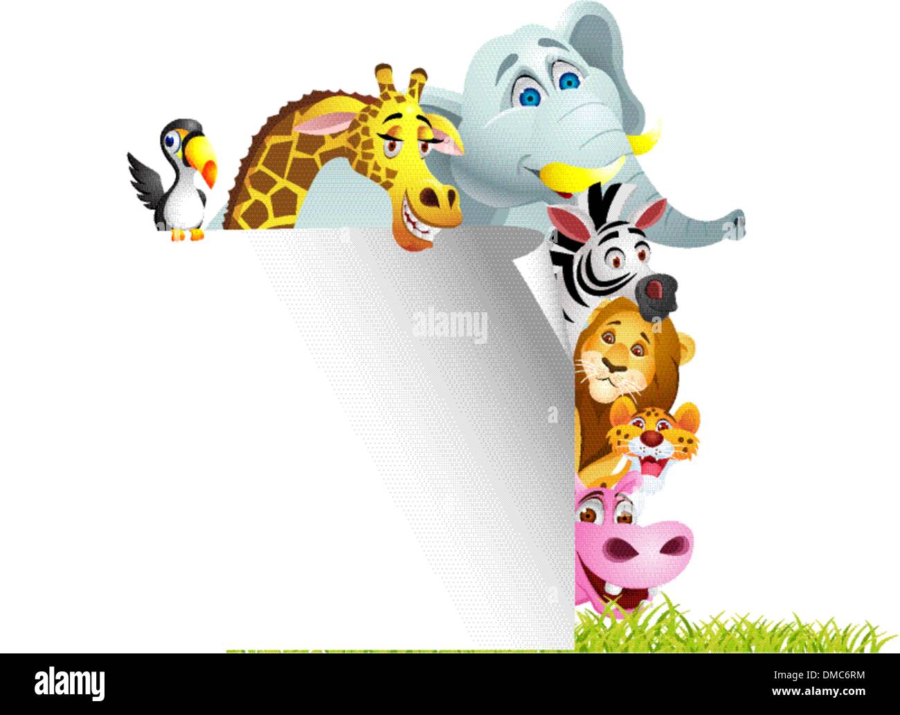 Animal cartoon blank sign hi-res stock photography and images - Alamy