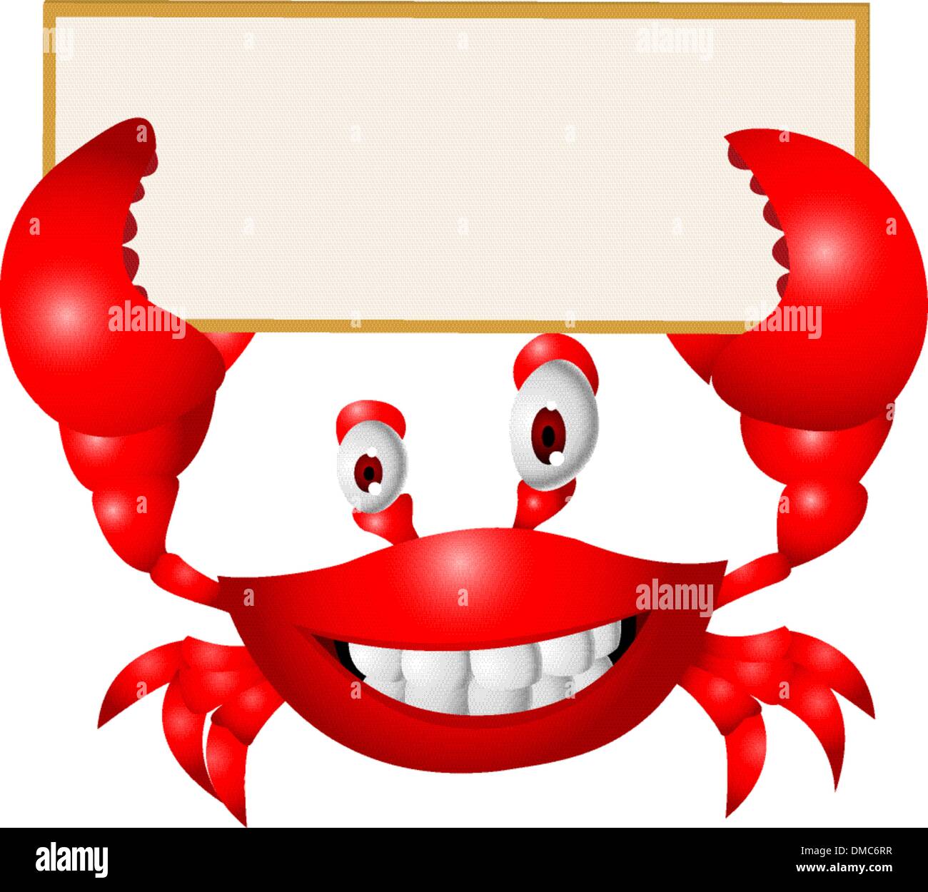 Crab with blank sign Stock Vector Image & Art - Alamy