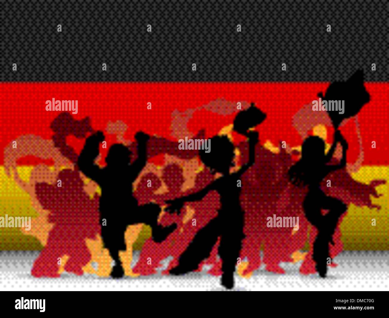 Germany Sport Fan Crowd with Flag Stock Vector Image & Art - Alamy