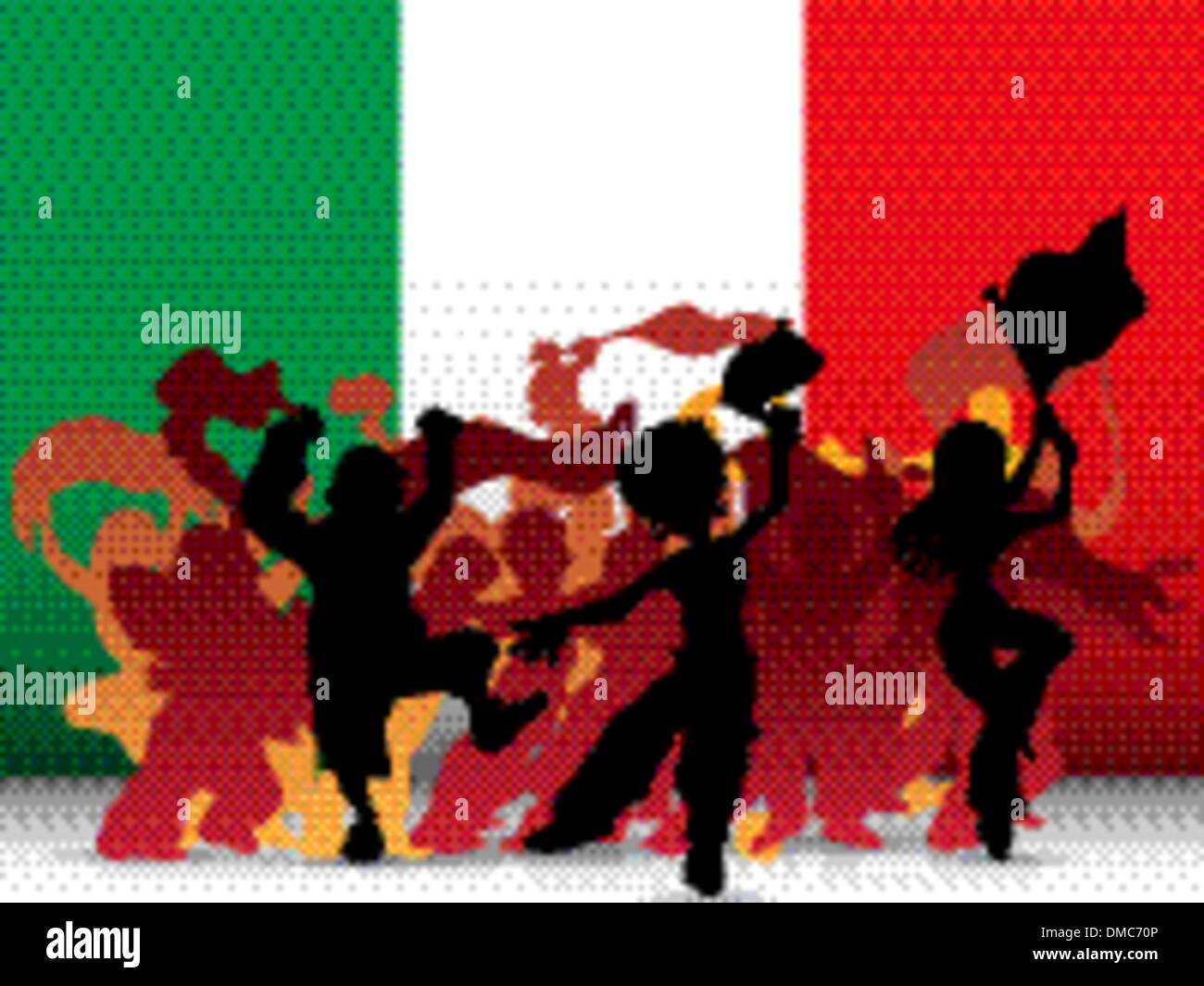 Italian flag crowd hi-res stock photography and images - Alamy