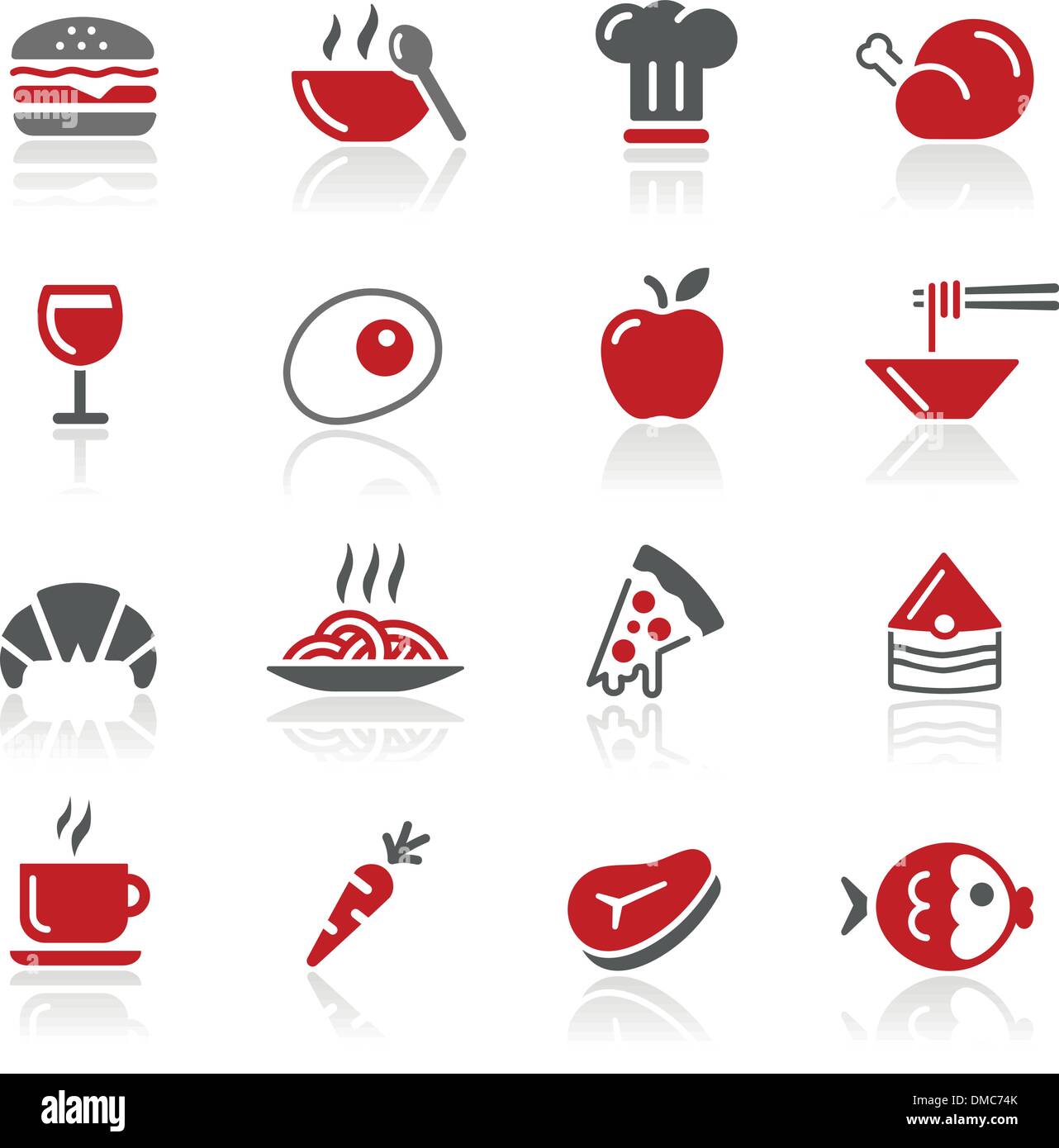 Food Icons / Set 1 of 2 // Redico Series Stock Vector Image & Art - Alamy