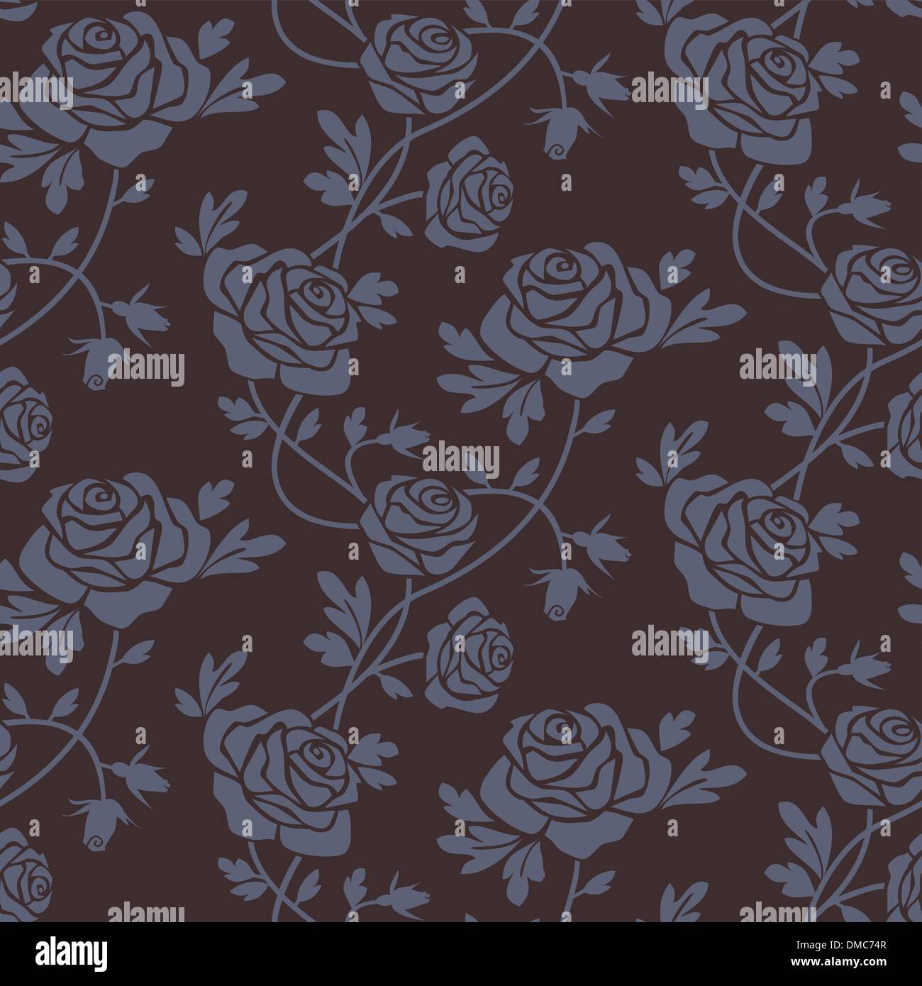 Blue damask pattern Stock Vector Images - Alamy