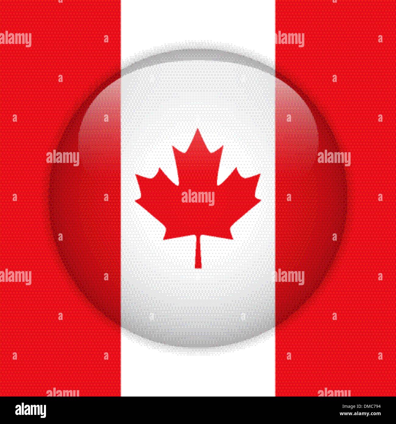 Vector canada flag glossy button hi-res stock photography and images ...