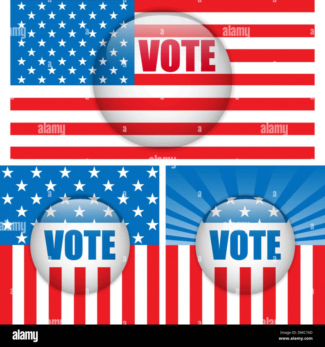 Political campaign buttons Stock Vector Images - Alamy