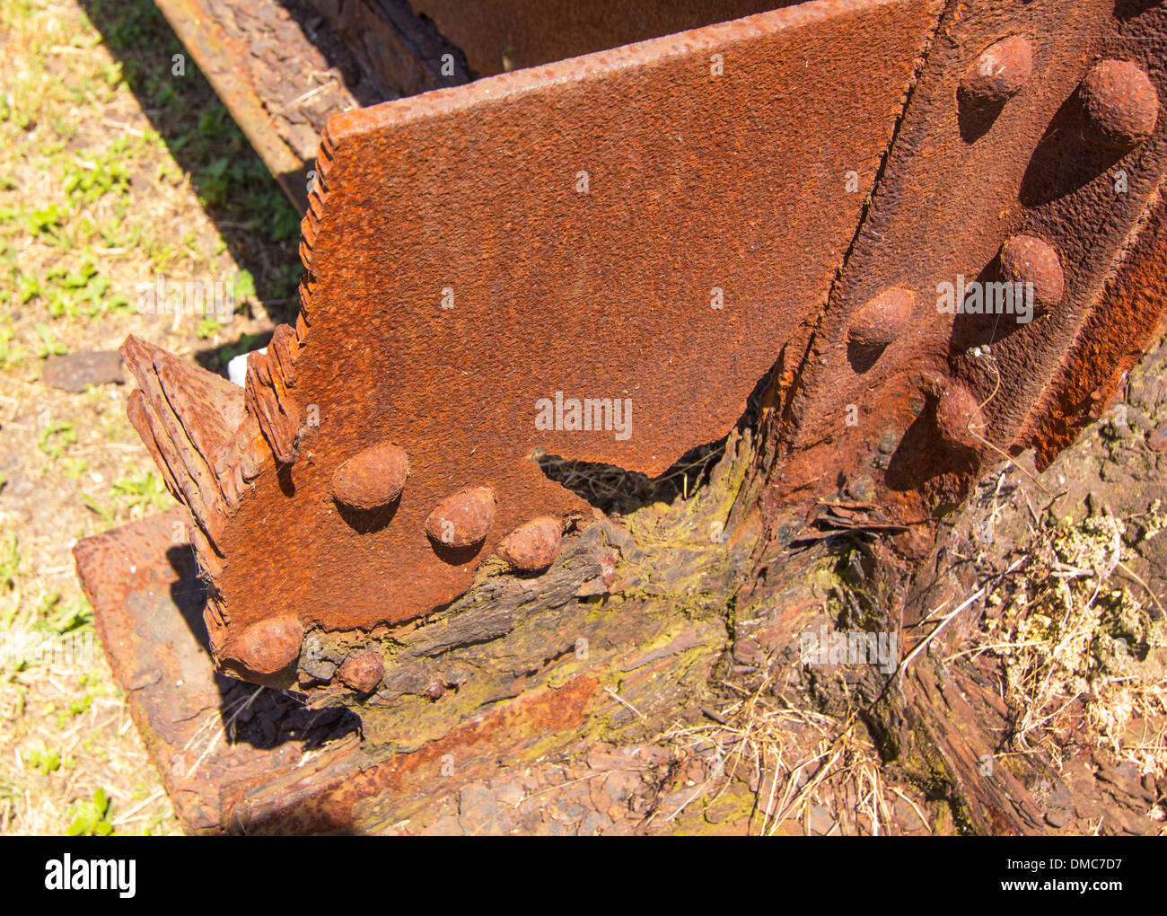highly oxidized iron rivets Stock Photo - Alamy