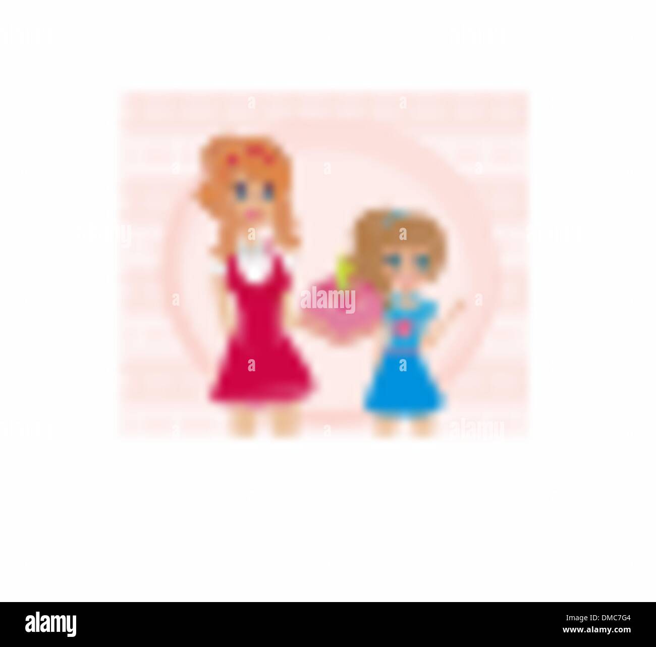 Birthday cake family child Stock Vector Images - Alamy