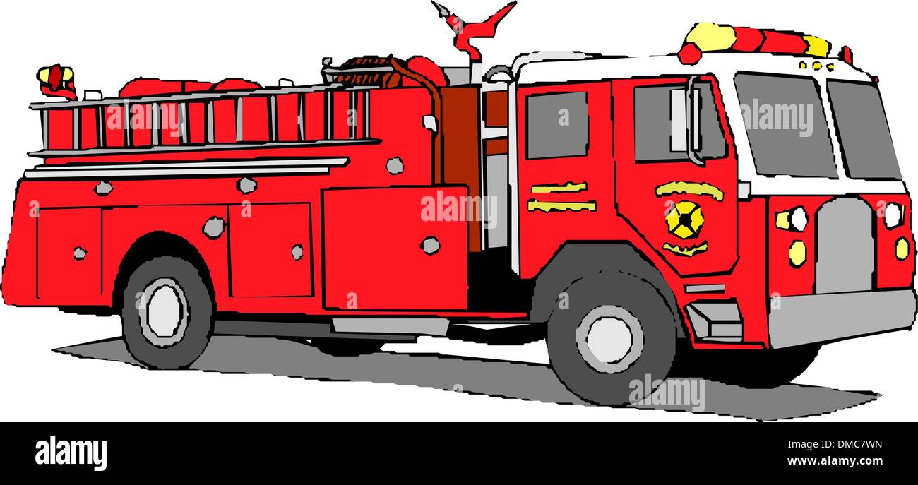 Fire engine ladder Stock Vector Image & Art - Alamy