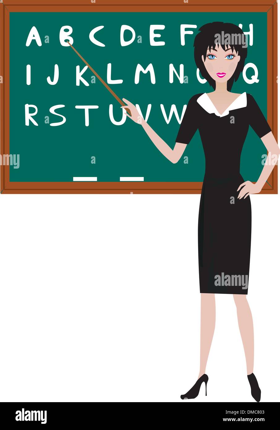 Young black female teacher Stock Vector Images - Alamy