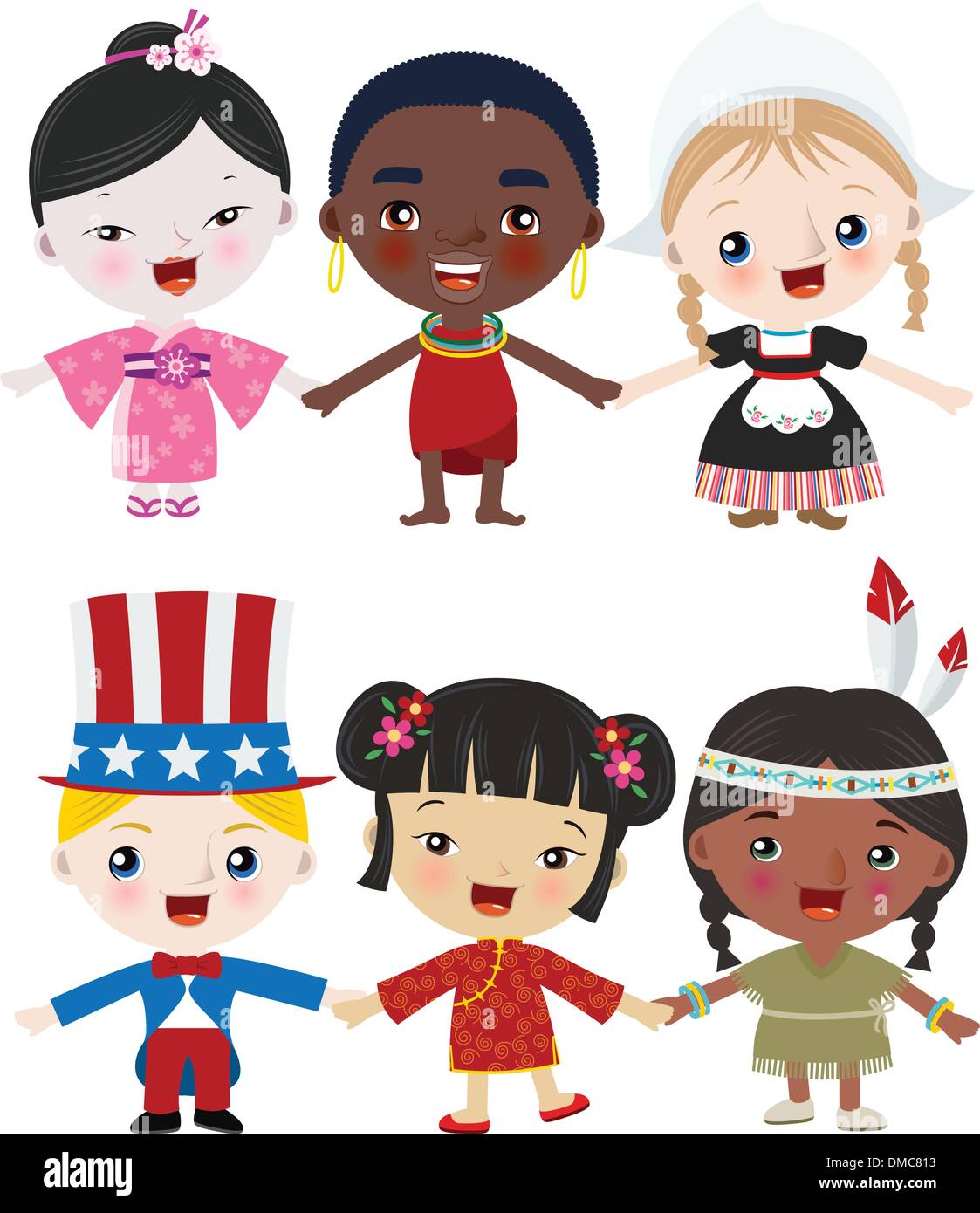 Kids holding hands cartoon hand hi-res stock photography and images - Alamy