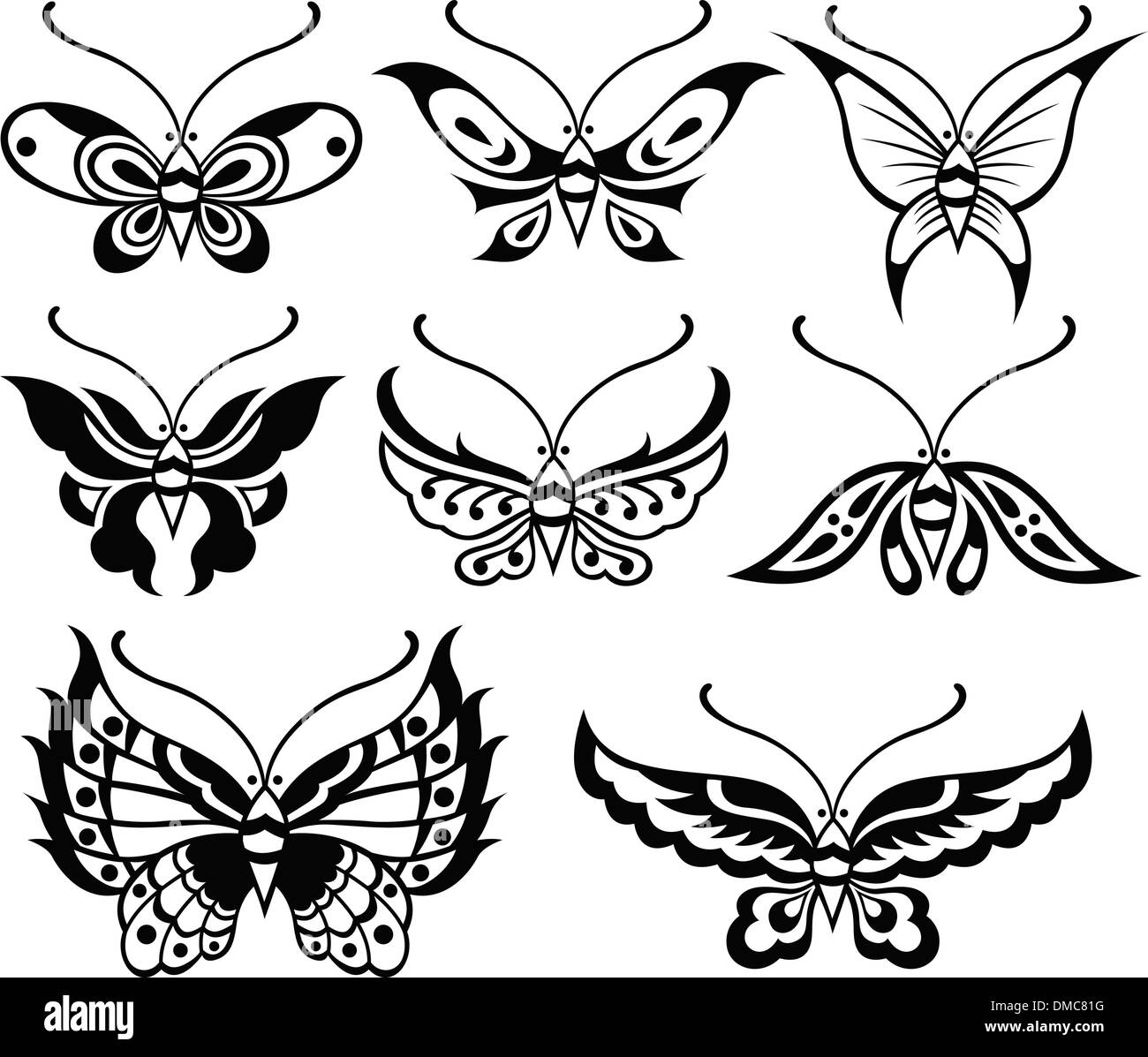 Japanese butterfly illustration Stock Vector Images - Alamy