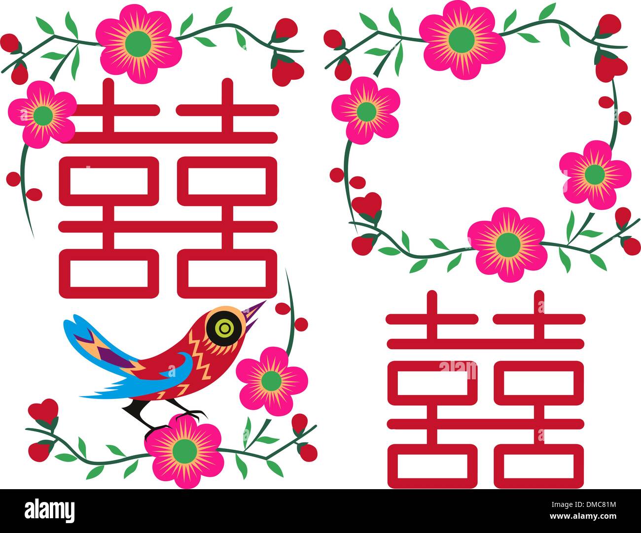 beautiful bird greeting card design Stock Vector Image & Art - Alamy