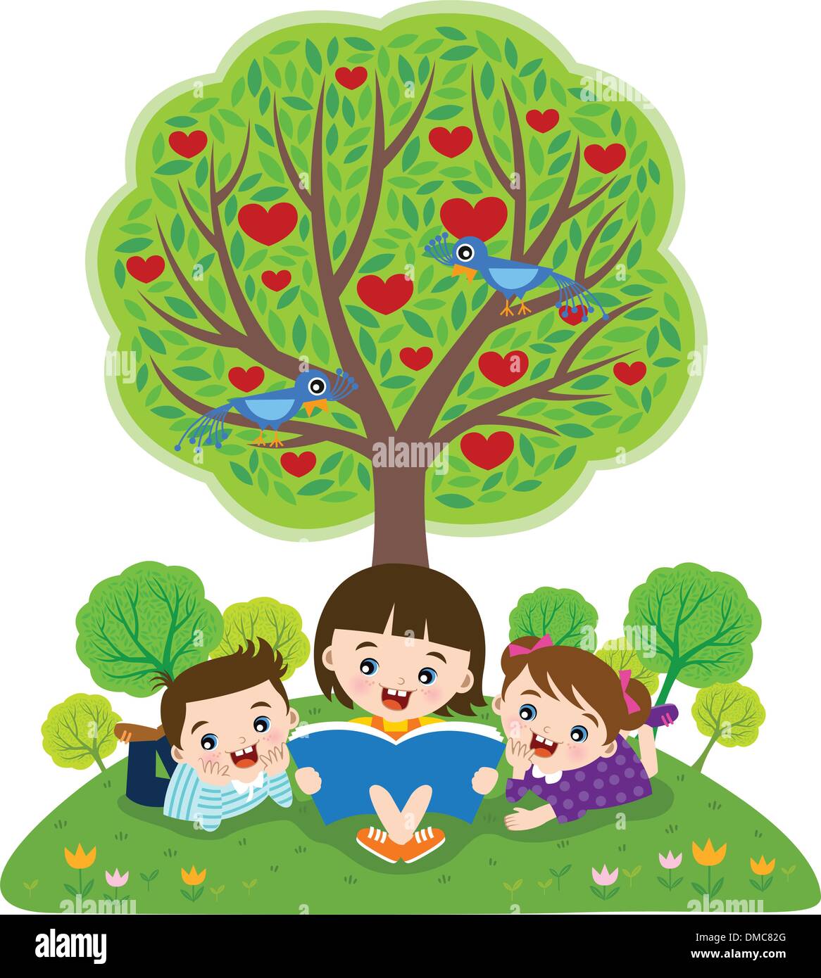 Kids studying under tree Stock Vector Images - Alamy Kids studying under tree Stock Vector Images - Alamy