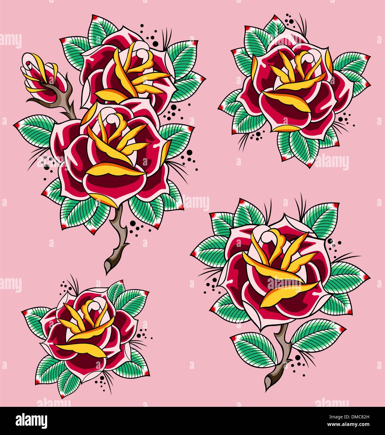 Rose illustration Stock Vector Images - Alamy
