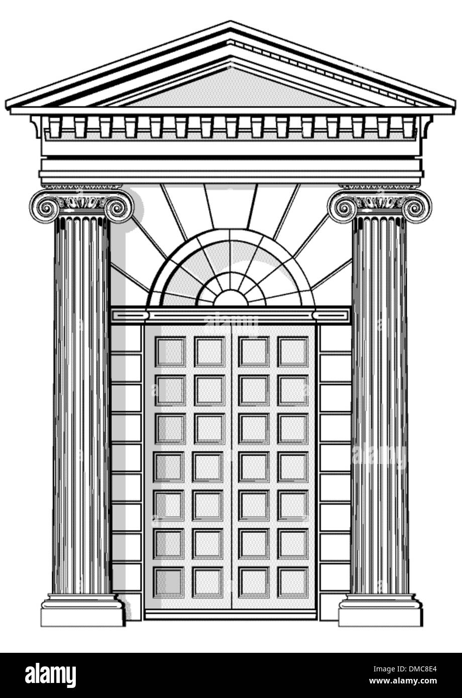 Historic house facade entrance Stock Vector Images - Alamy