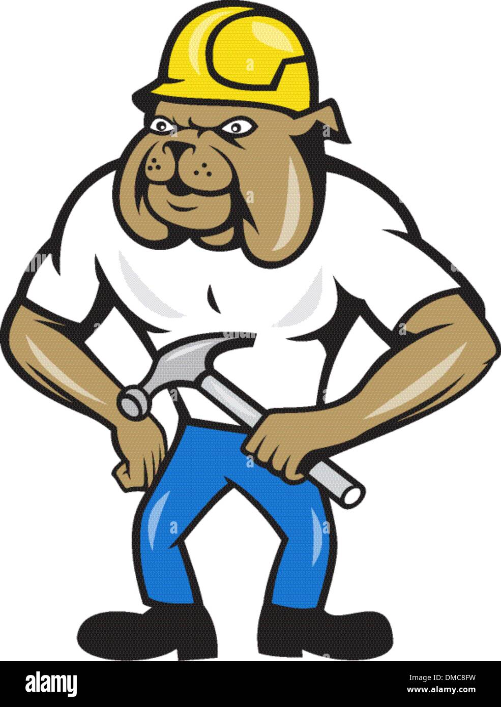 Bulldog Construction Worker Hammer Stock Vector Image & Art - Alamy