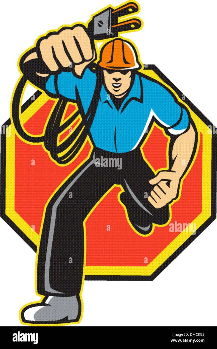 Electrical lineman Stock Vector Images - Alamy