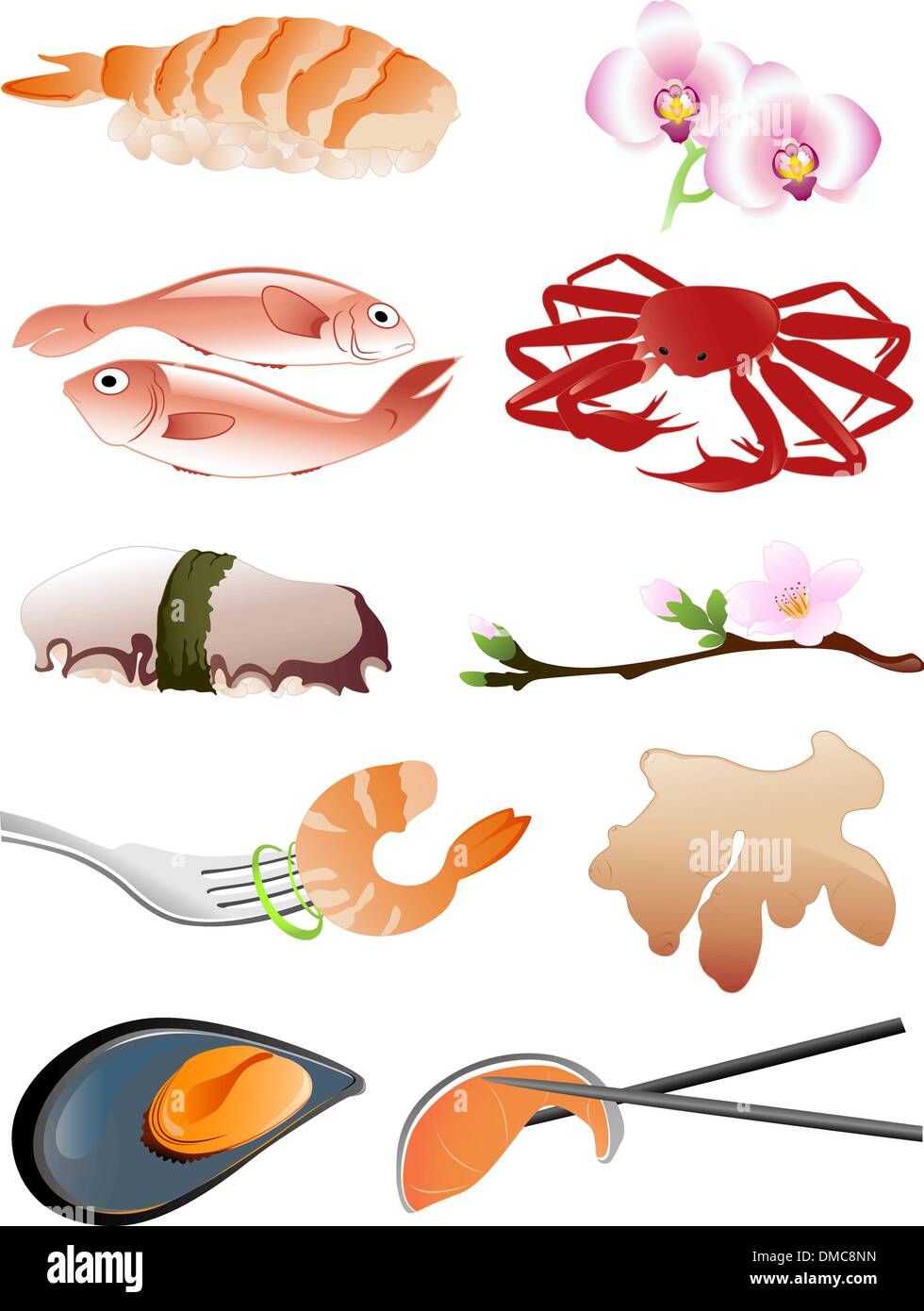 Japanese traditional snack rice Stock Vector Images - Alamy