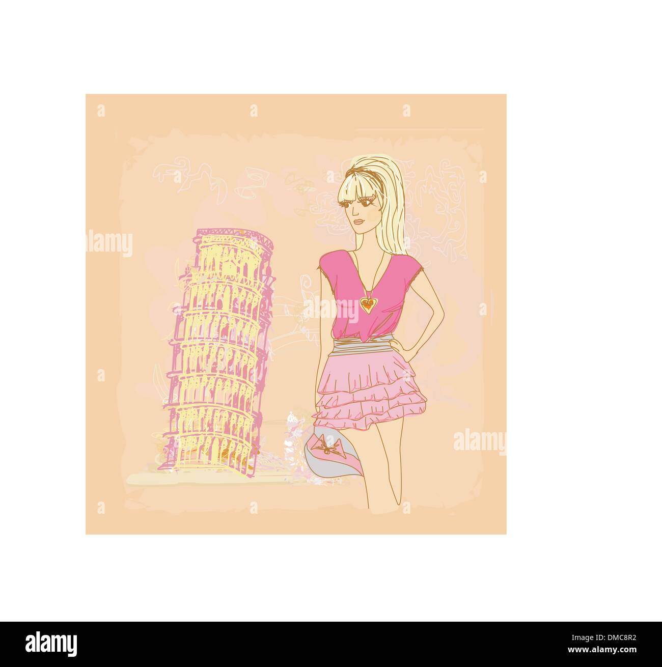 Italy travel grunge card Stock Vector Images - Alamy