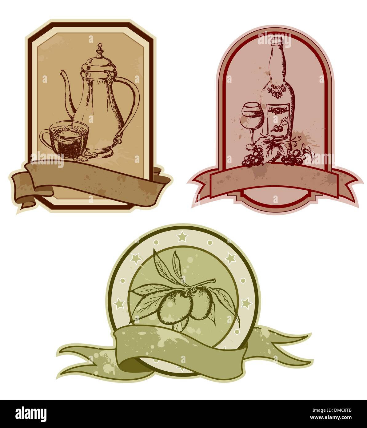 set of vintage labels Stock Vector Image & Art - Alamy