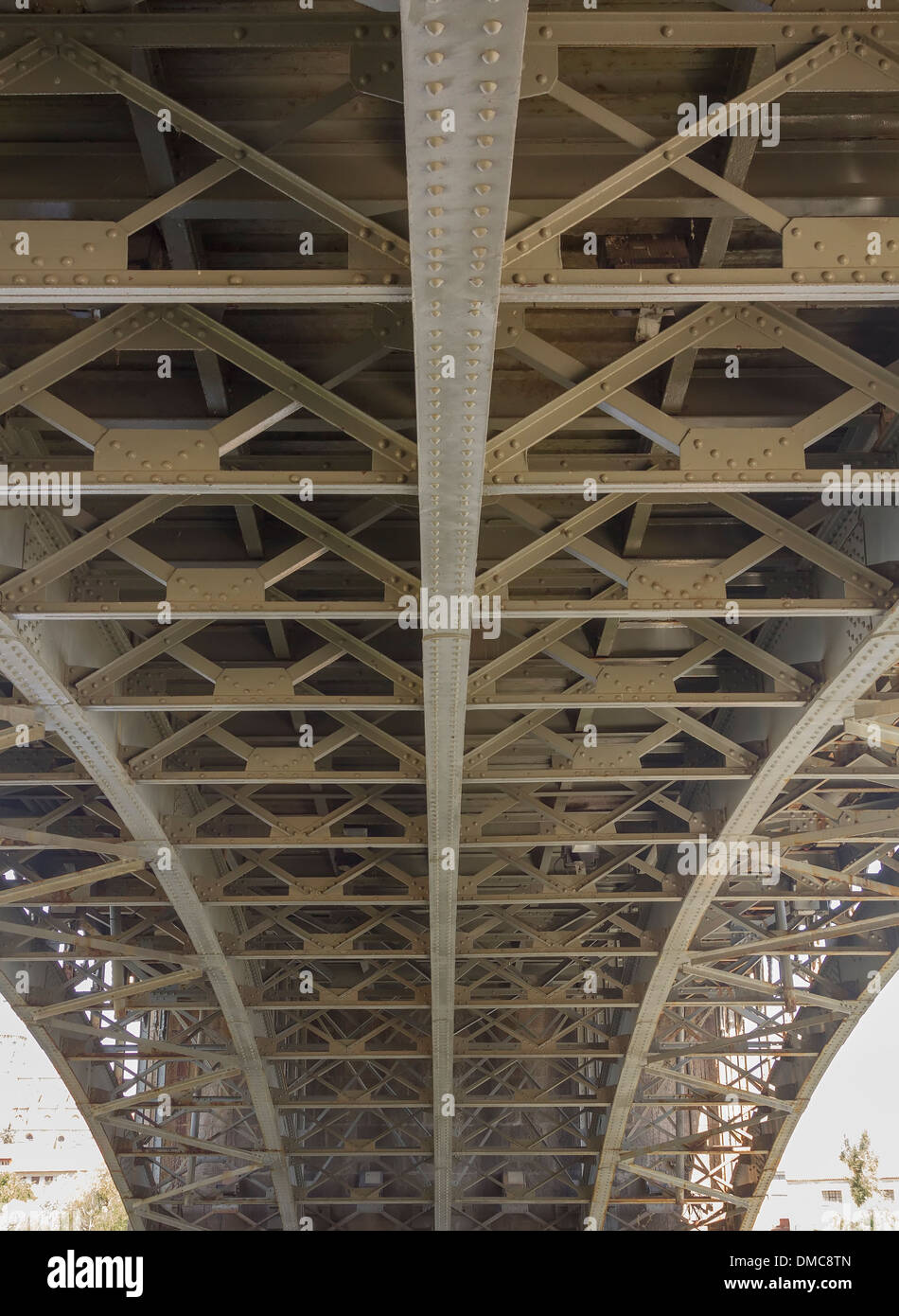 details of old bridge of iron very decorated with rivets Stock Photo ...