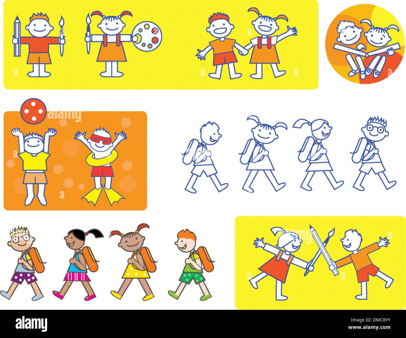 Play school kids Stock Vector Images - Alamy
