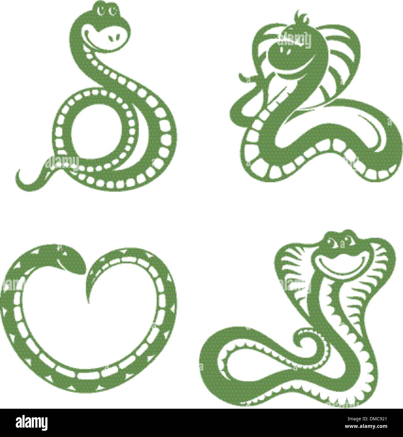 set of funny snakes Stock Vector Image & Art - Alamy