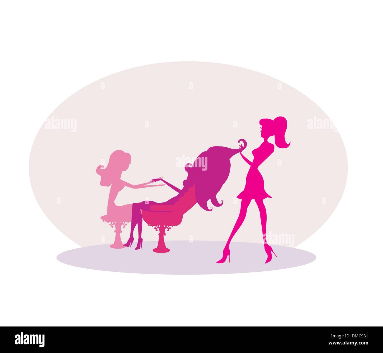 Vector illustration of the beautiful woman in beauty salon Stock Vector ...