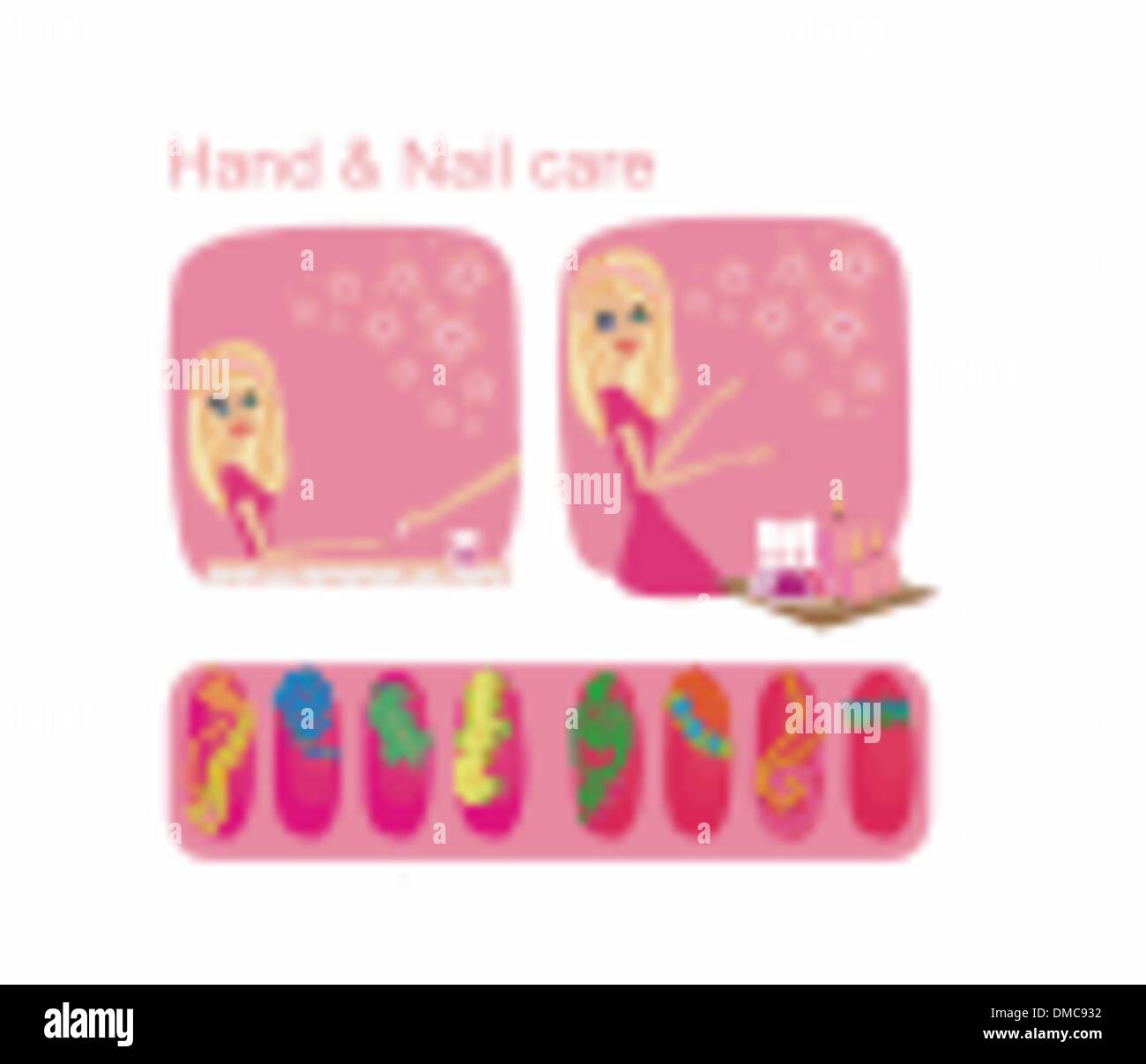 Beauty salon hand care Stock Vector Images - Alamy
