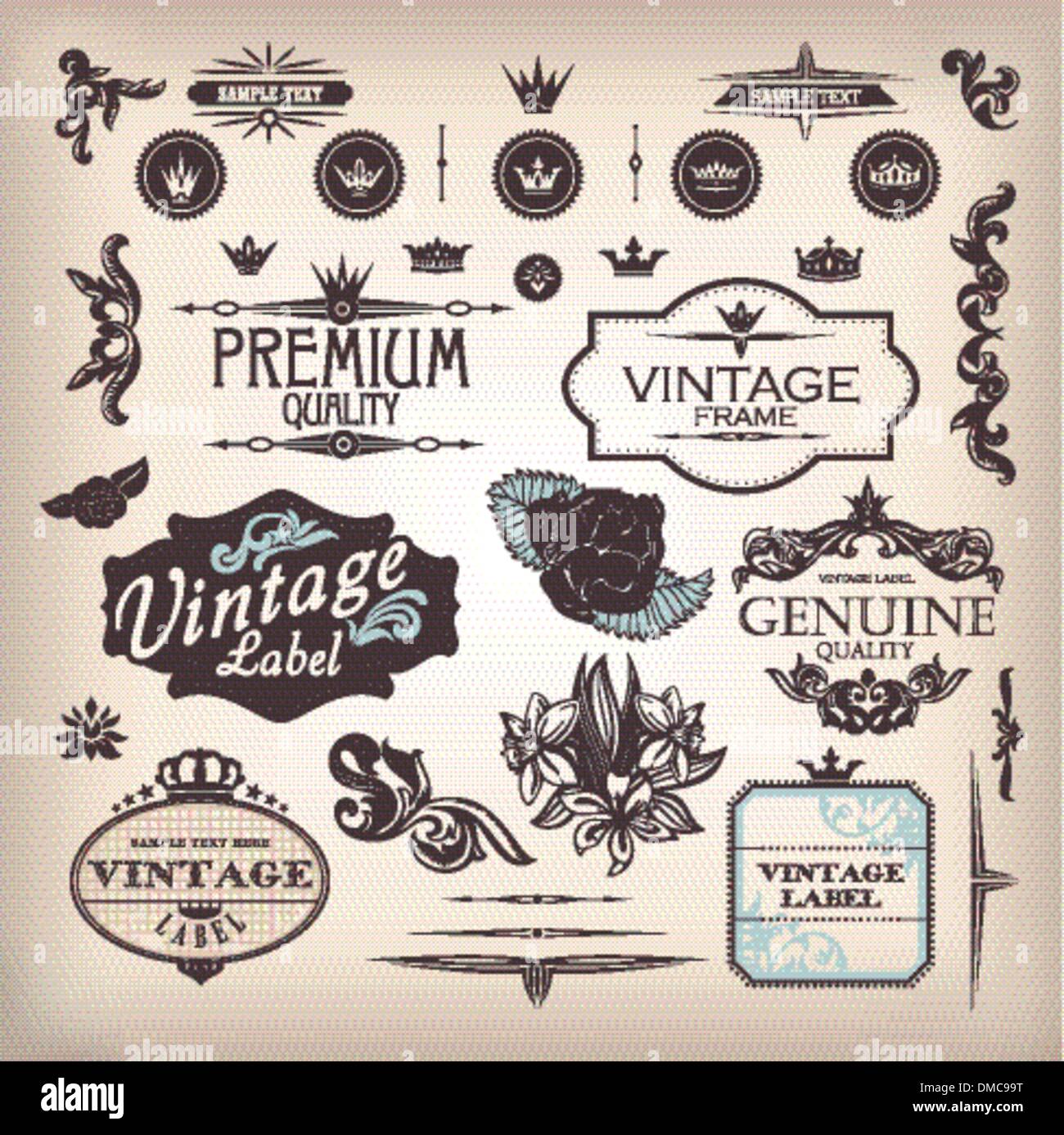 set of design elements Stock Vector Image & Art - Alamy