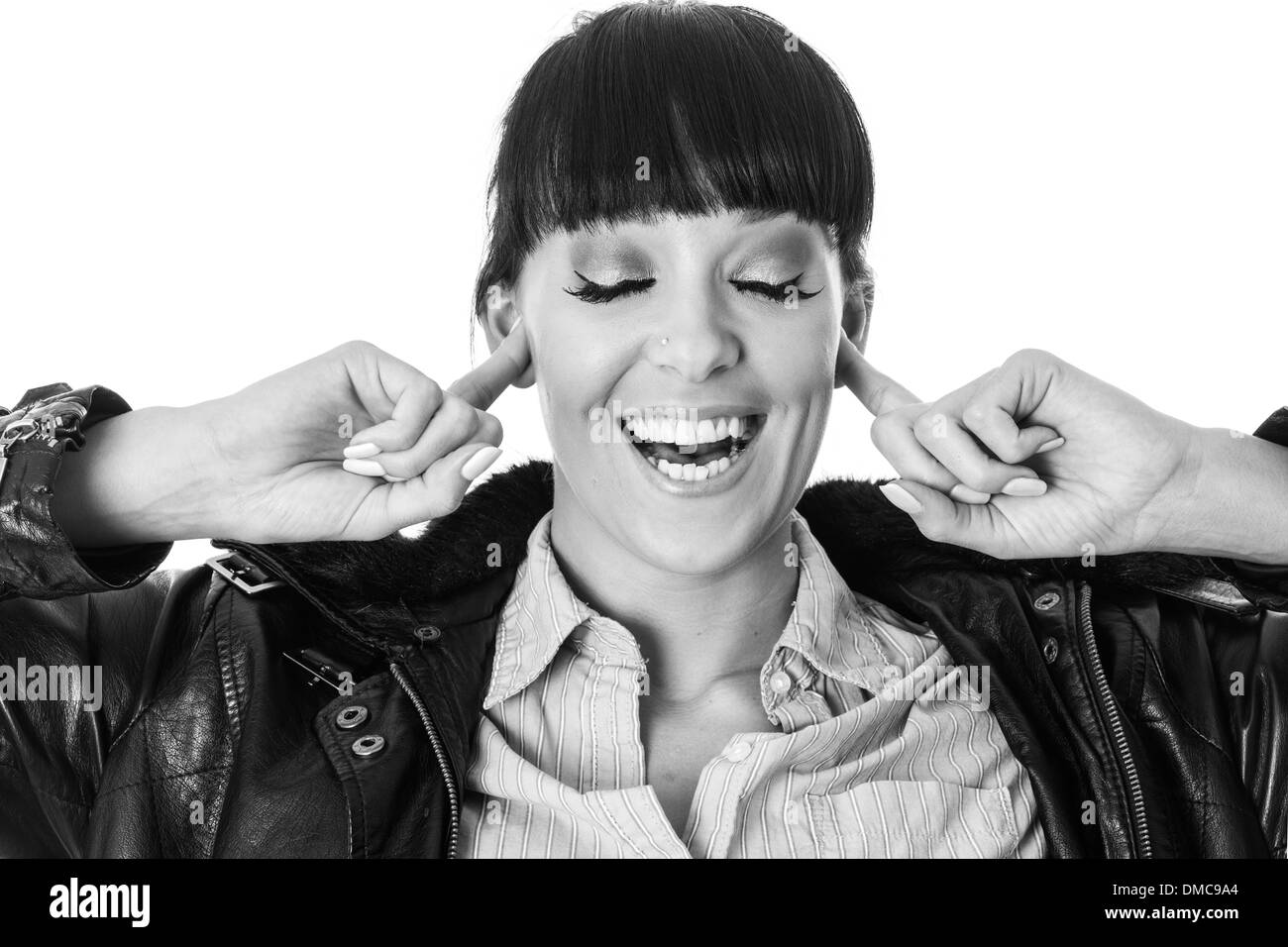 Black woman in pink Black and White Stock Photos & Images - Alamy