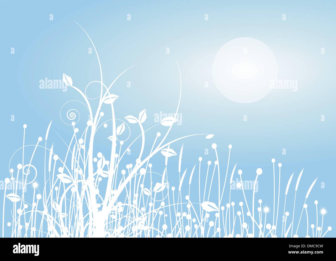 Grass in frost Stock Vector Images - Alamy
