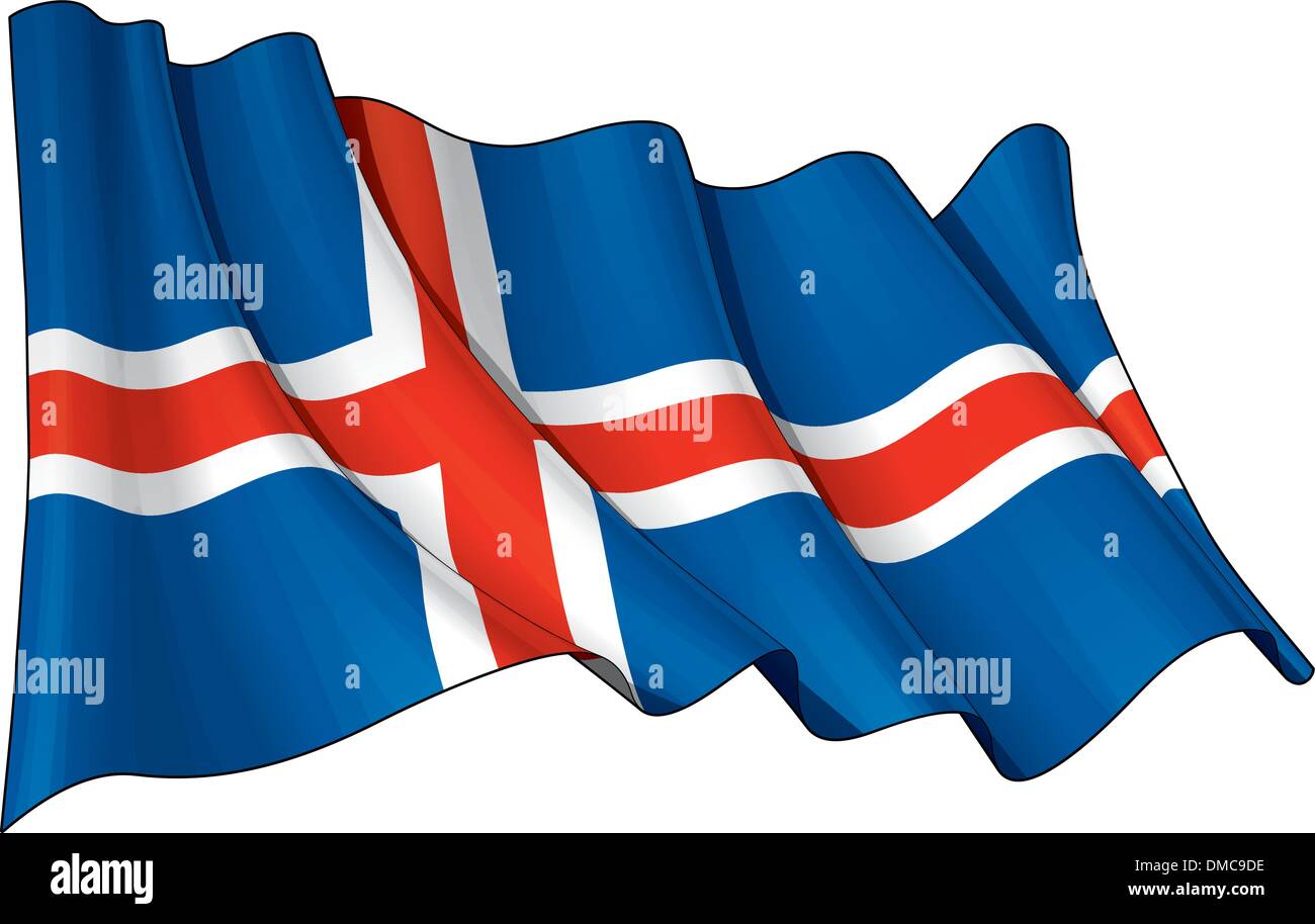 Icelandic national banner Stock Vector Images - Alamy