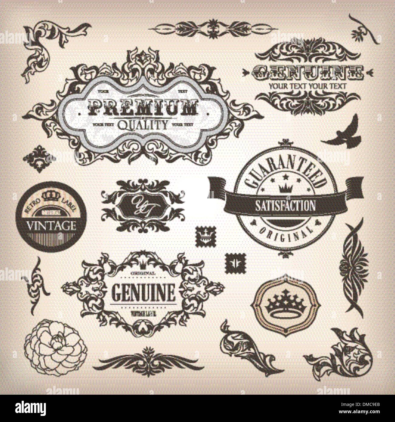 set of design elements Stock Vector Image & Art - Alamy