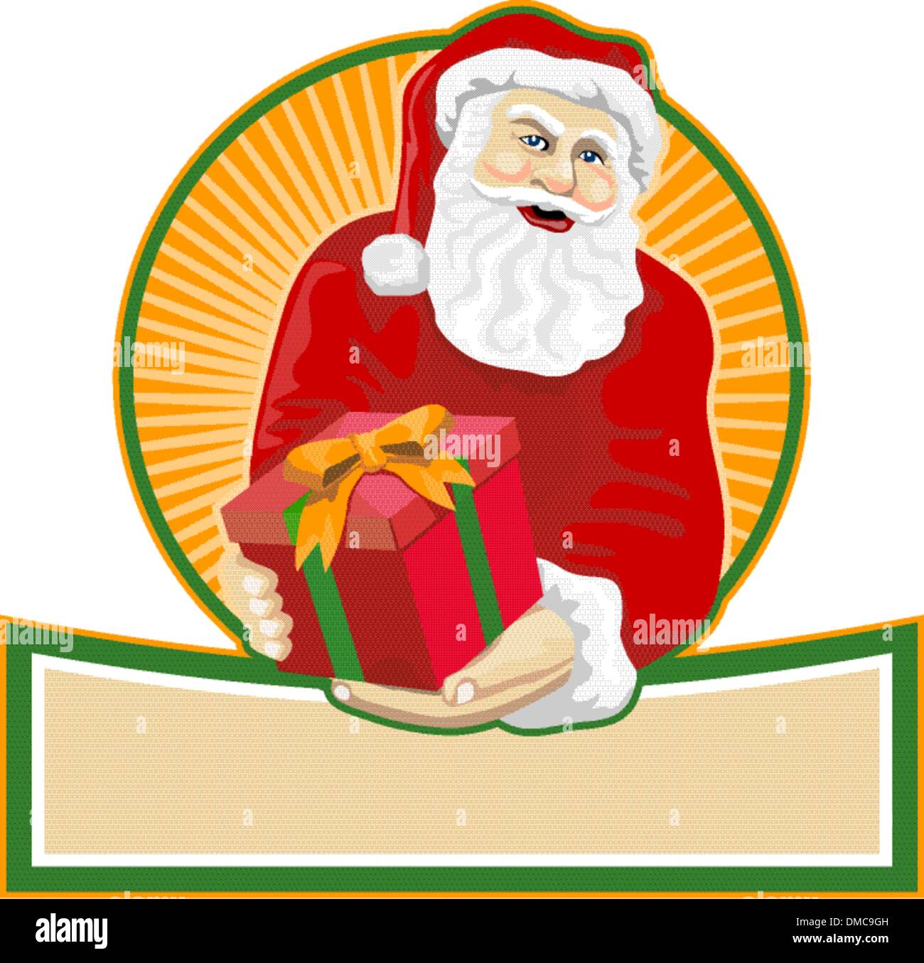 Santa Claus Father Christmas Retro Stock Vector Image & Art - Alamy