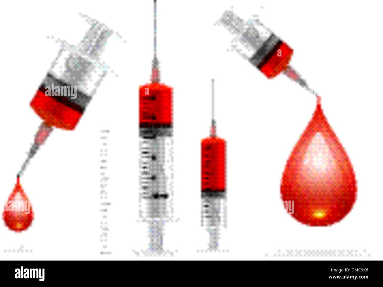 Blood drop and syringe Stock Vector Image & Art - Alamy