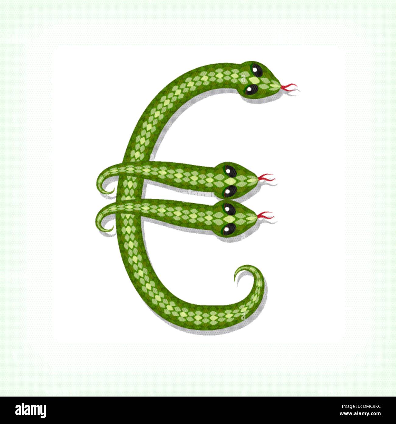 Snake font. Euro symbol Stock Vector Image & Art - Alamy