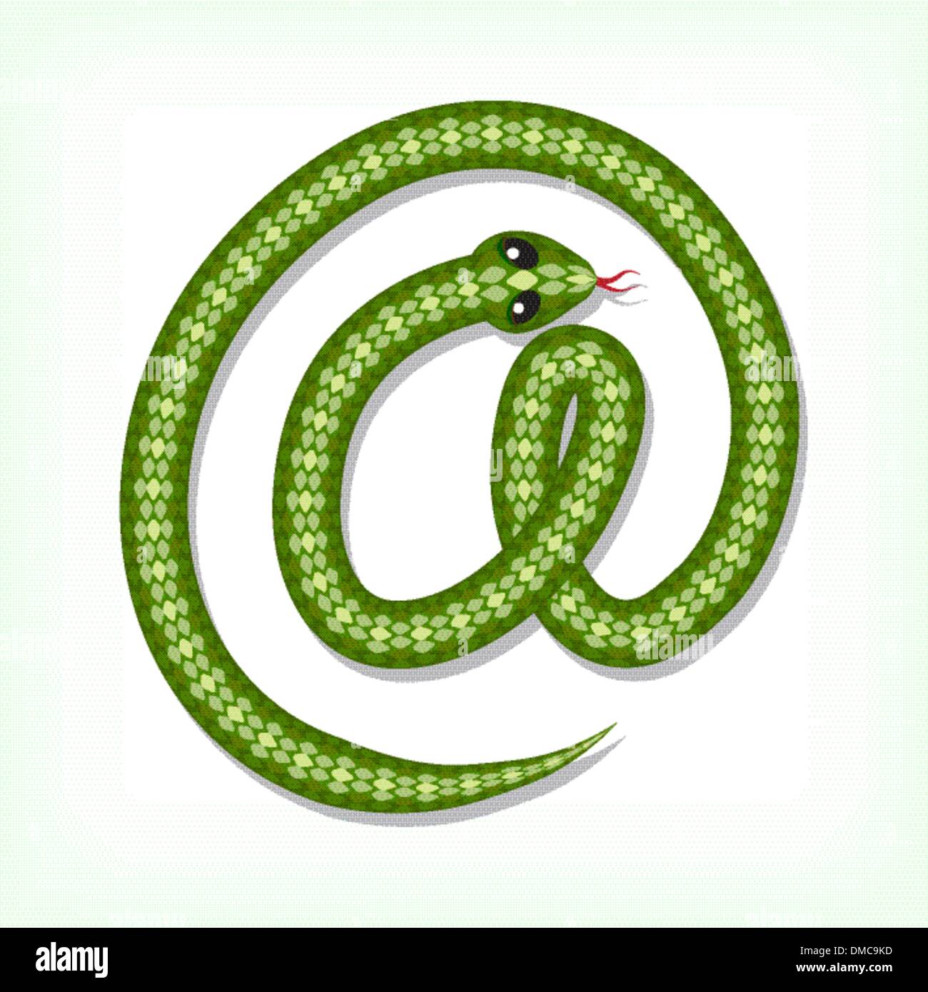 Snake font. E-mail symbol Stock Vector Image & Art - Alamy