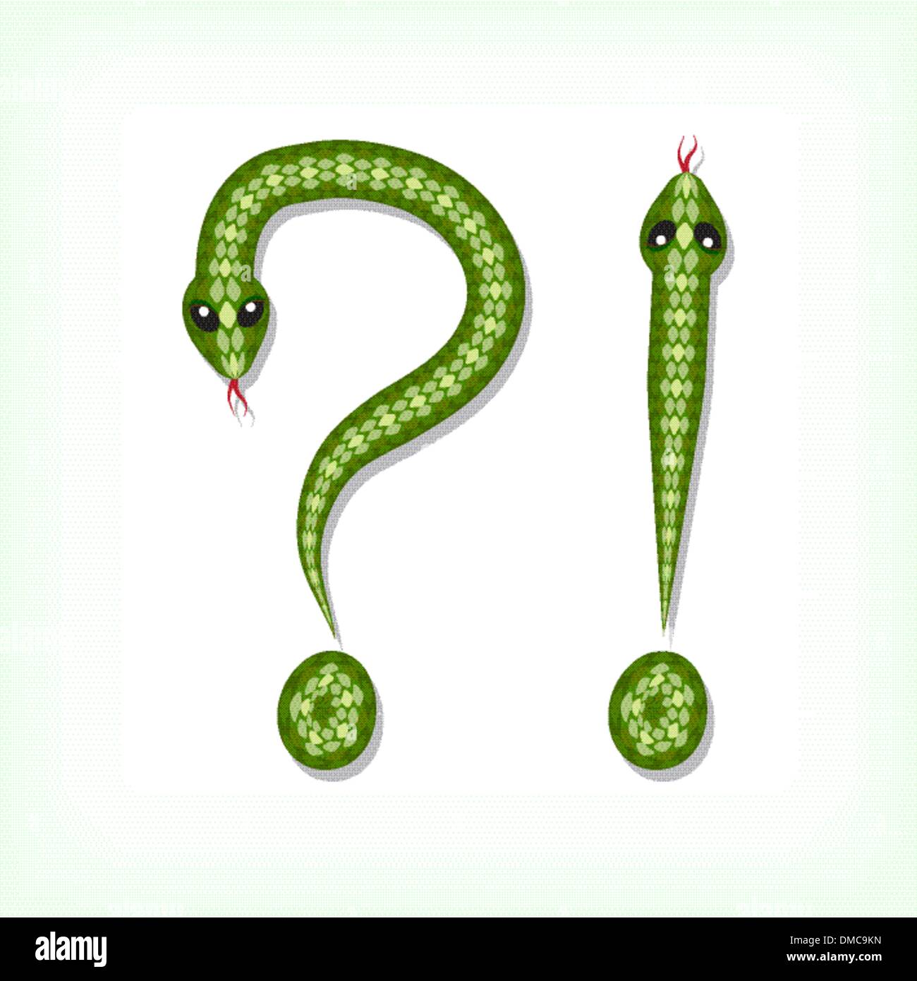 Snake font. Question and exclamation marks Stock Vector Image & Art - Alamy
