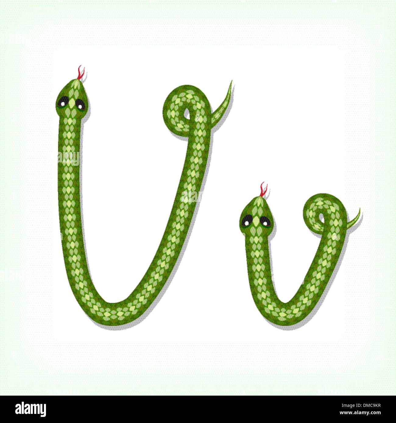 Snake font. Letter V Stock Vector Image & Art - Alamy